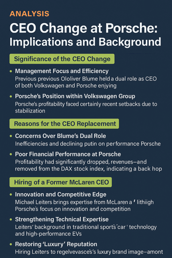 Porsche’s Leadership Shake-up — From Dual Control to a Tech-Focused ...